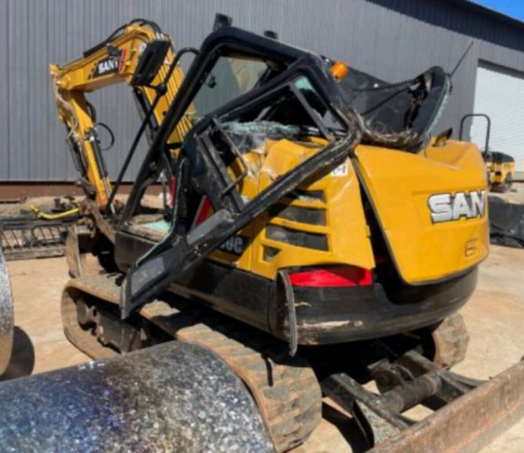 [Auction]: 2024 Sany SY60C Excavator | est. 228 hours miles | damaged | CAG