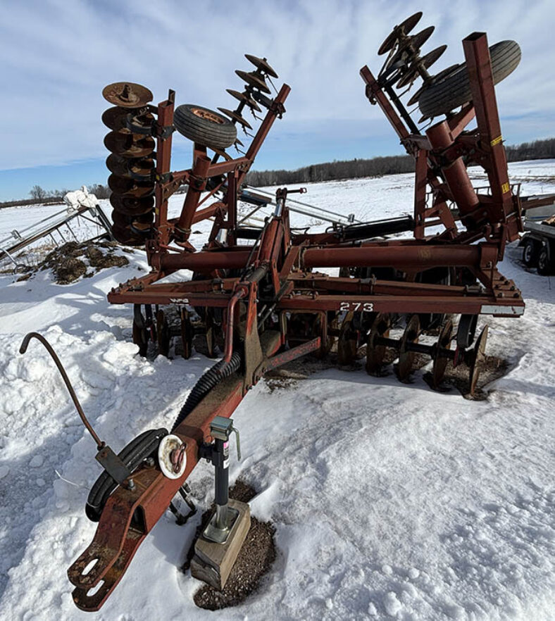 [Auction]: White Offset 270 Disc Harrow | Wisconsin | damaged | CAG
